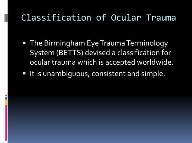 Ocular trauma | PPT