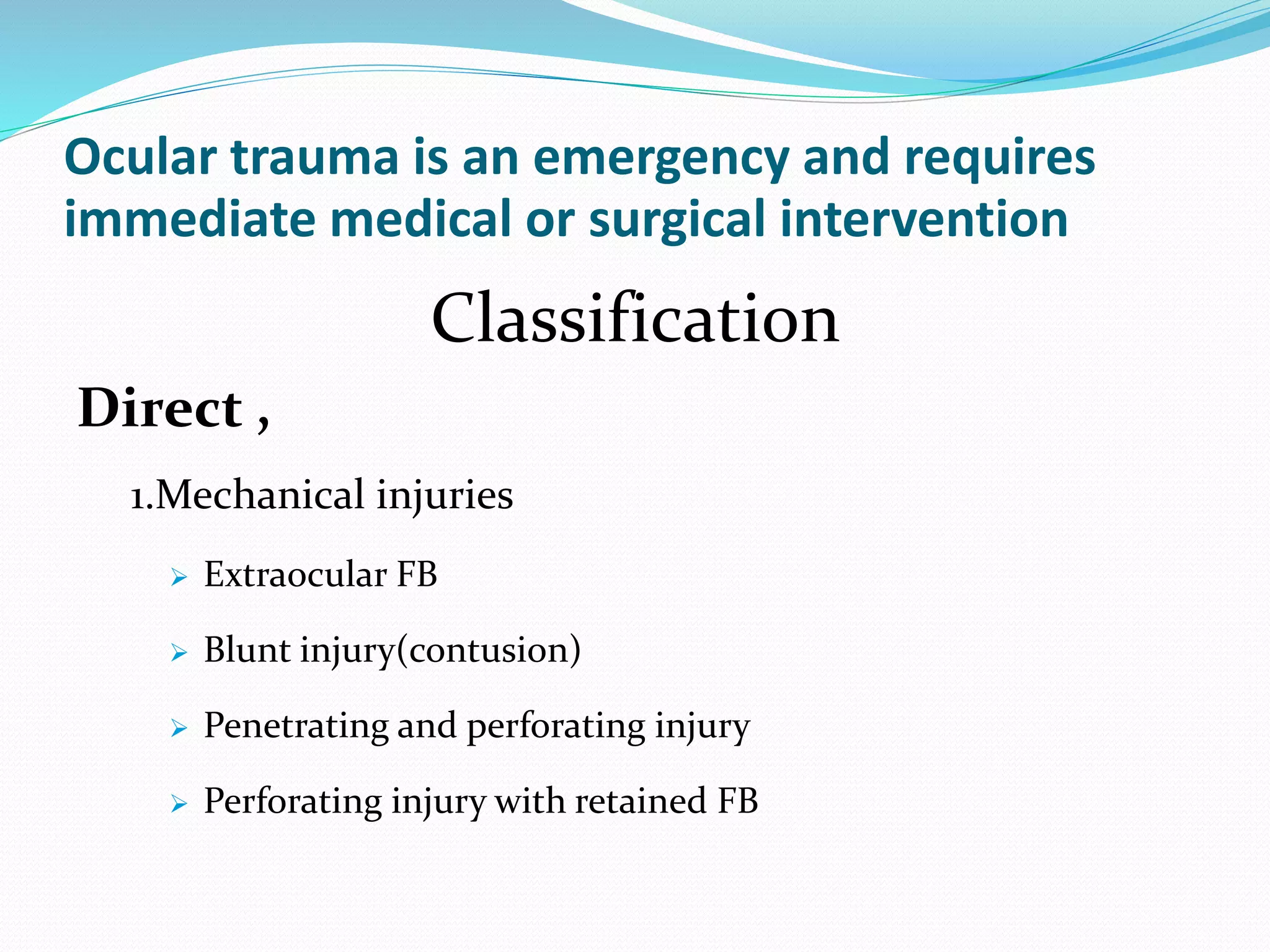 Ocular trauma | PPTX