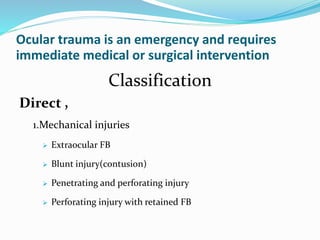 Ocular trauma | PPTX