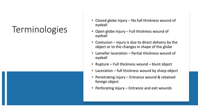 Ocular trauma | PPT