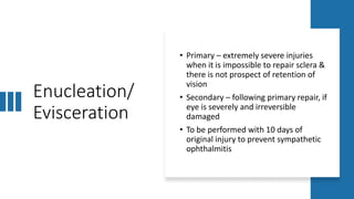 Ocular trauma | PPTX