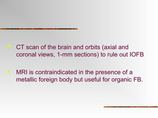 OCULAR TRAUMA.pakistan institute community of ophthalmology. | PPT