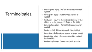 Ocular Trauma/ trauma to eye. .pptx