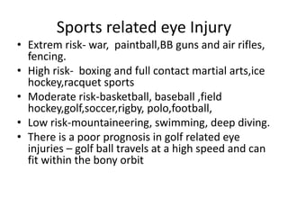 Blunt Ocular trauma | PPTX