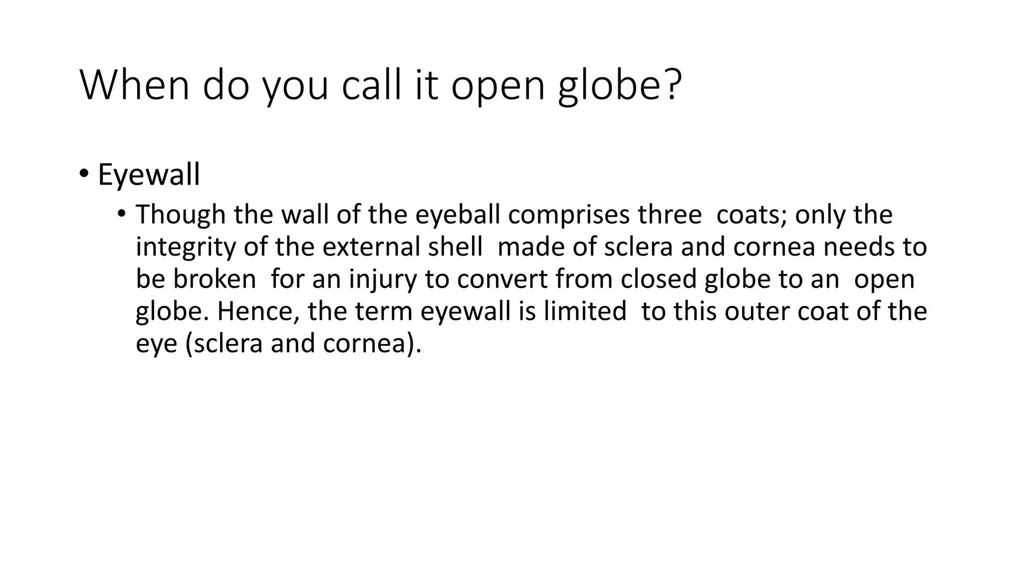 Ocular Trauma - Penetrating and Perforating wounds | PPTX