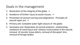 Ocular Trauma - Penetrating and Perforating wounds | PPTX