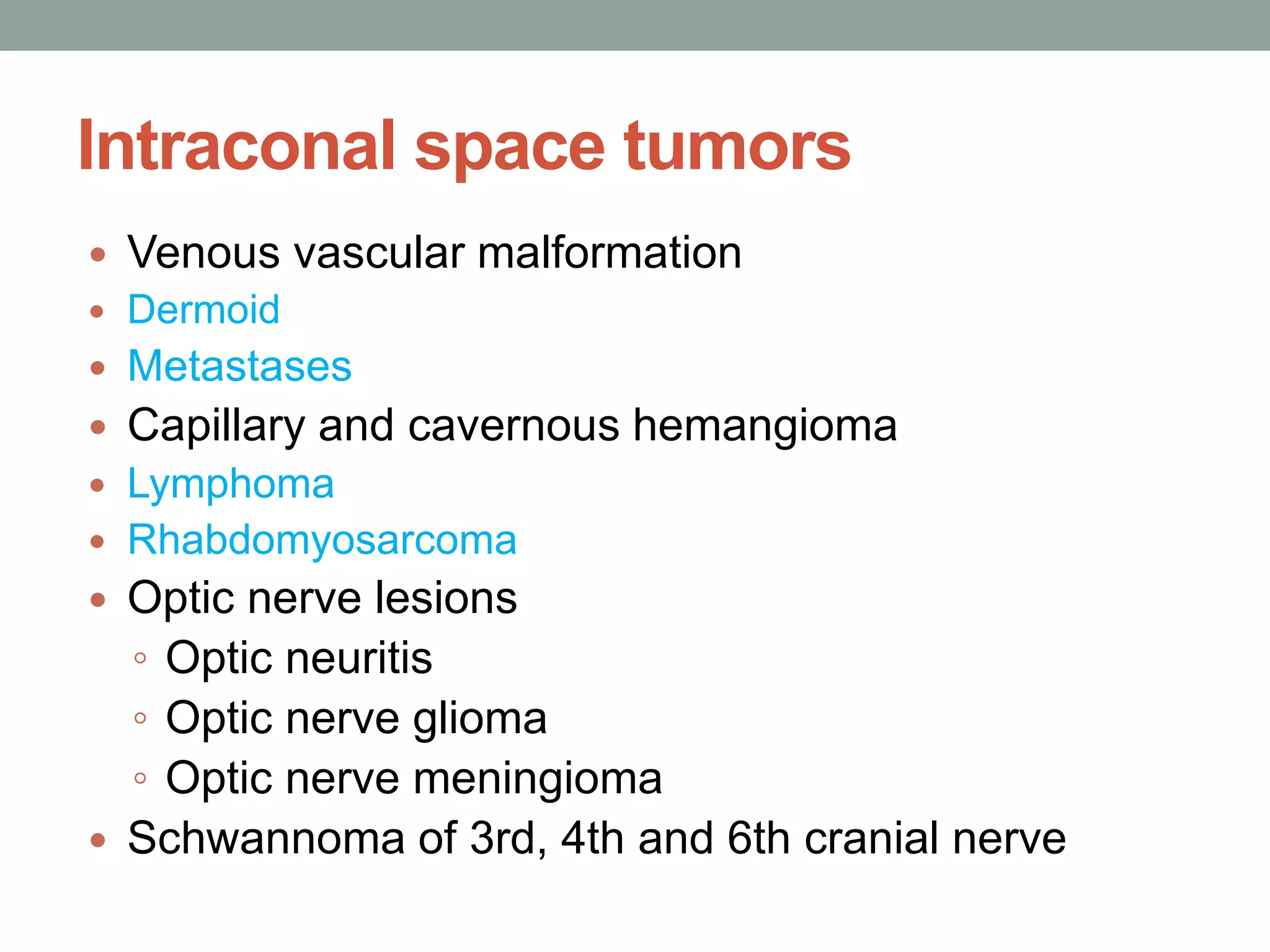 Tumors of the eye | PPTX
