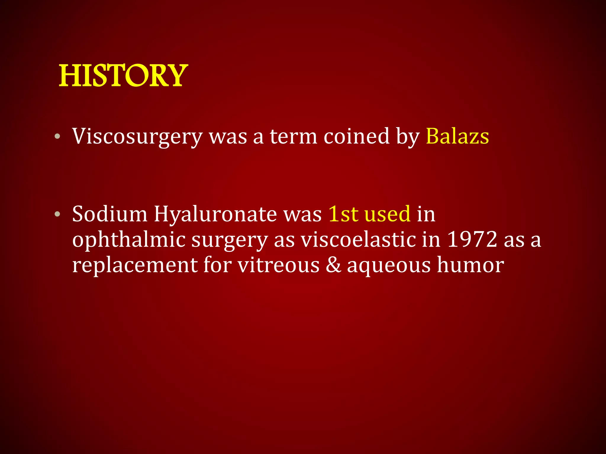 Ocular viscoelastic devices(OVD) | PPTX