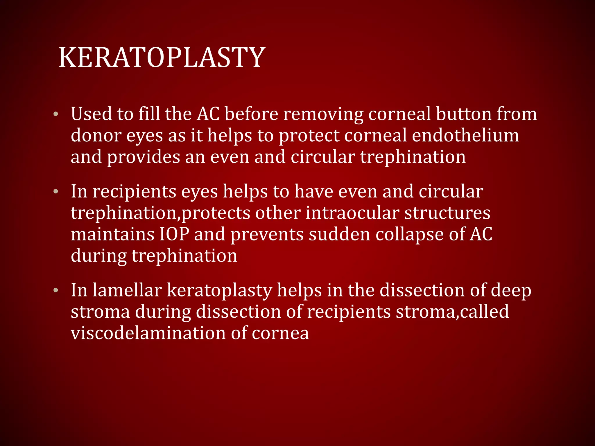 Ocular viscoelastic devices(OVD) | PPTX