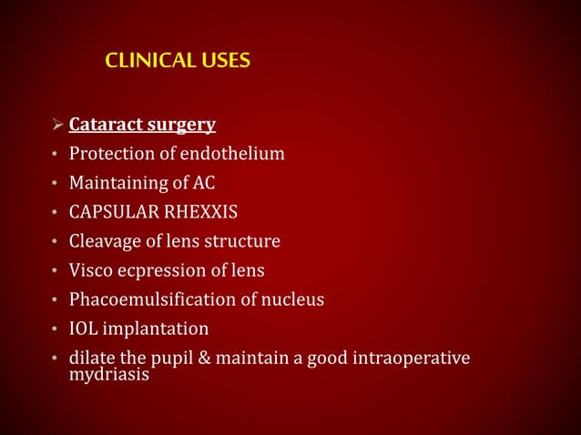 Ocular viscoelastic devices(OVD) | PPTX