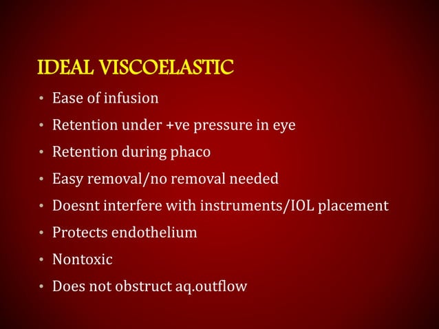 Ocular viscoelastic devices(OVD) | PPTX