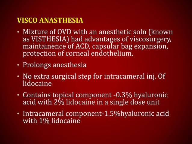 Ocular viscoelastic devices(OVD) | PPTX