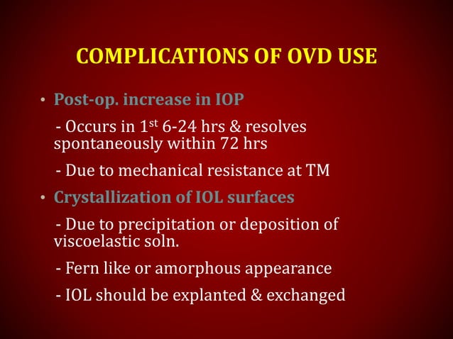 Ocular viscoelastic devices(OVD) | PPTX