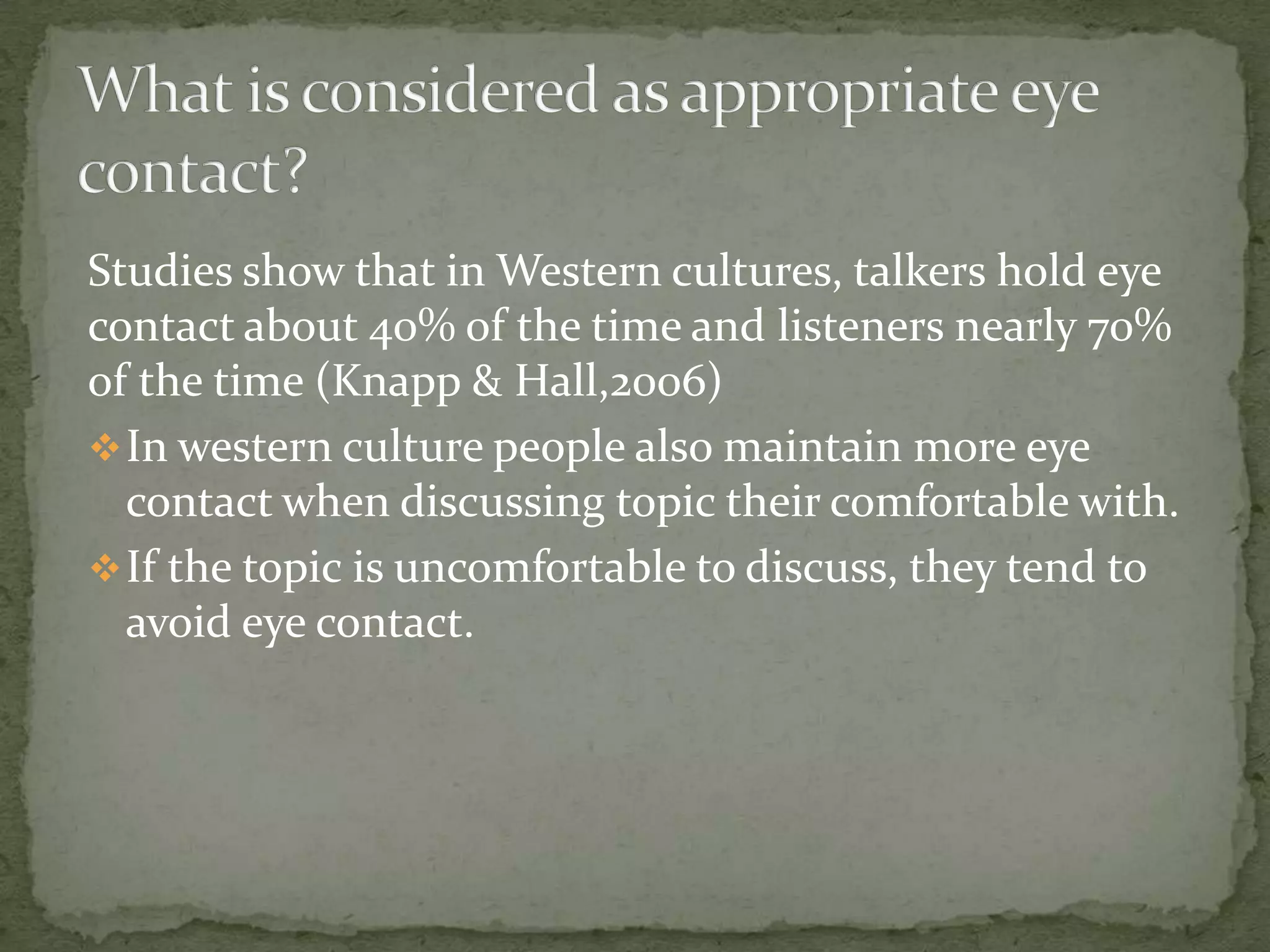 Oculesics | PPTX