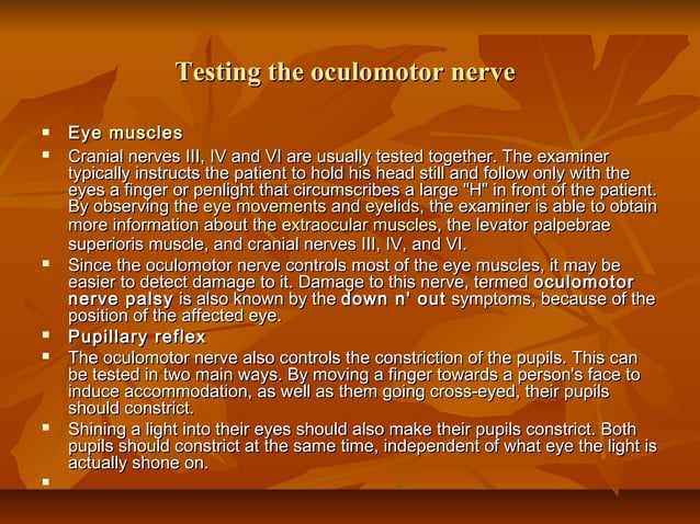 презентация Oculomotor | PPT