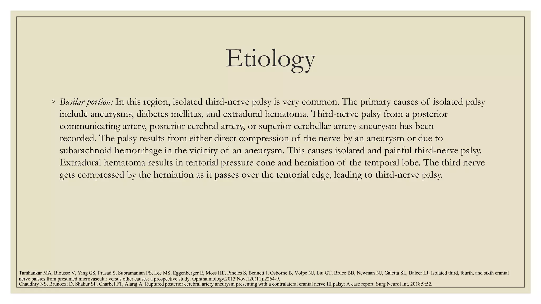 Oculomotor Nerve Palsy | PPTX