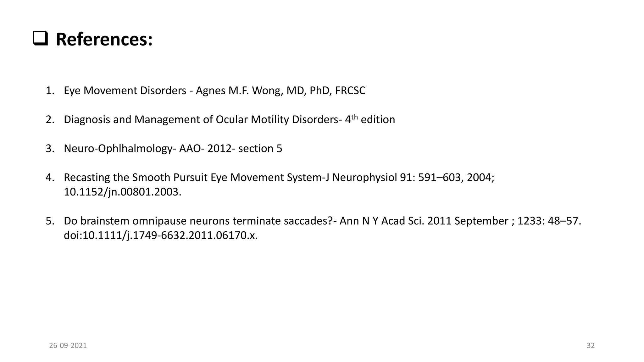 supranuclear control of eye movement | PPTX