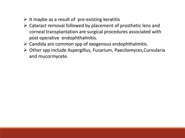 Oculomycosis modified | PPTX | Eye and Vision Conditions | Diseases and ...