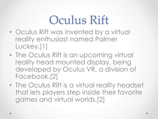 Oculus rift | PPT