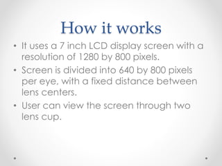 Oculus rift | PPTX | Computer Peripherals | Computing