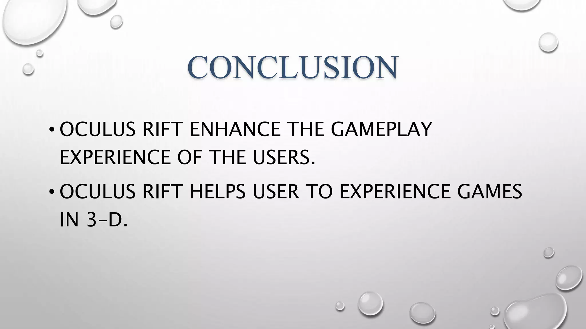 Oculus Rift By Mayur Padma | PPTX