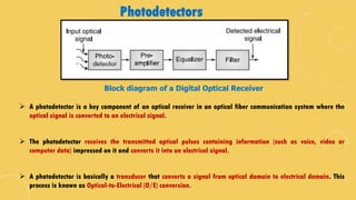 OPTICAL COMMUNICATION -UNIT-III(detectors) by S.SESHA VIDHYA/ASP/ECE ...