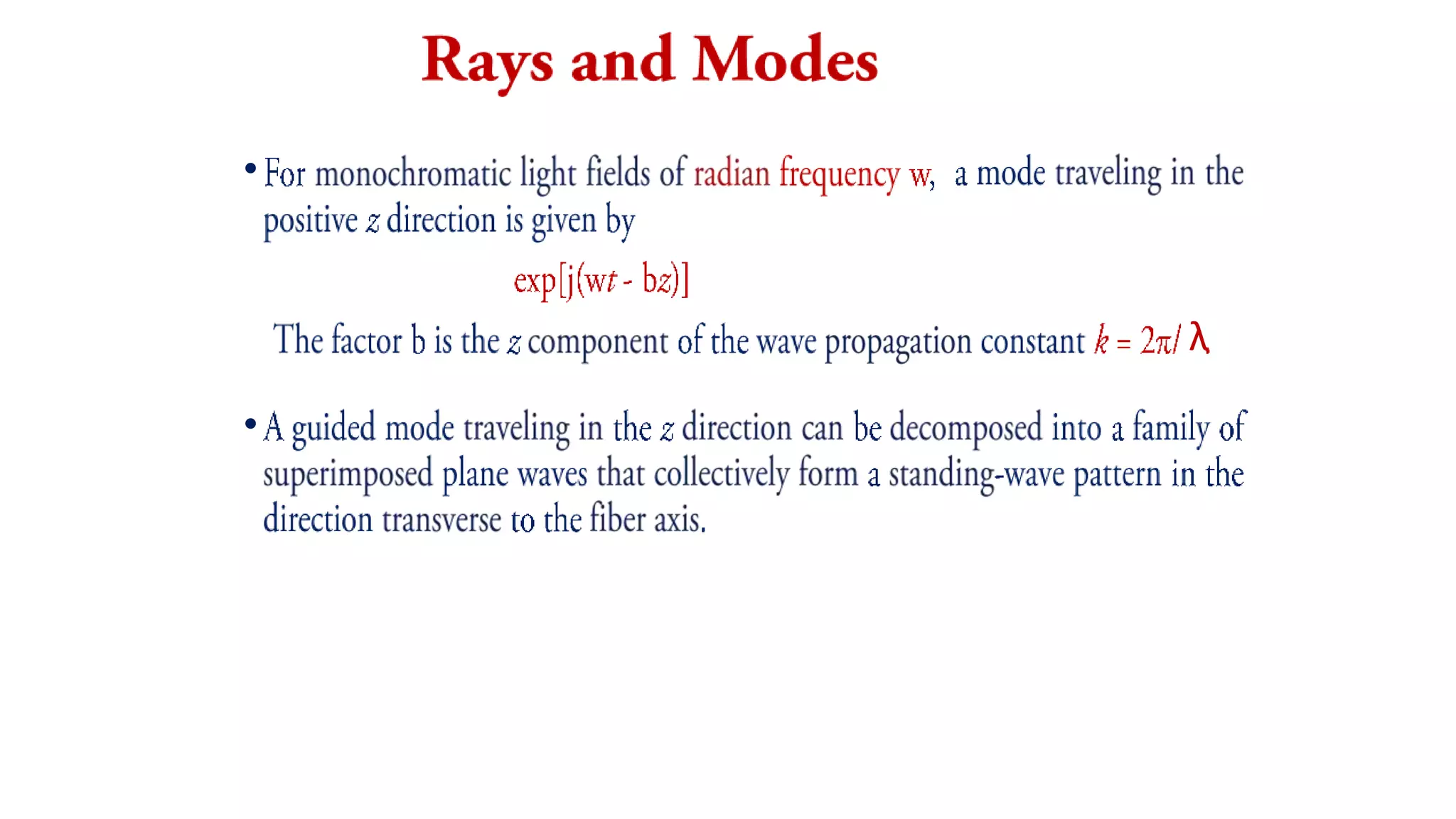 Optical Communication Unit 1 - Mode Theory | PPTX