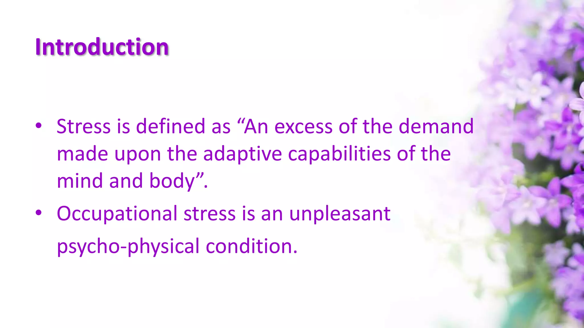Occupational stress | PPTX