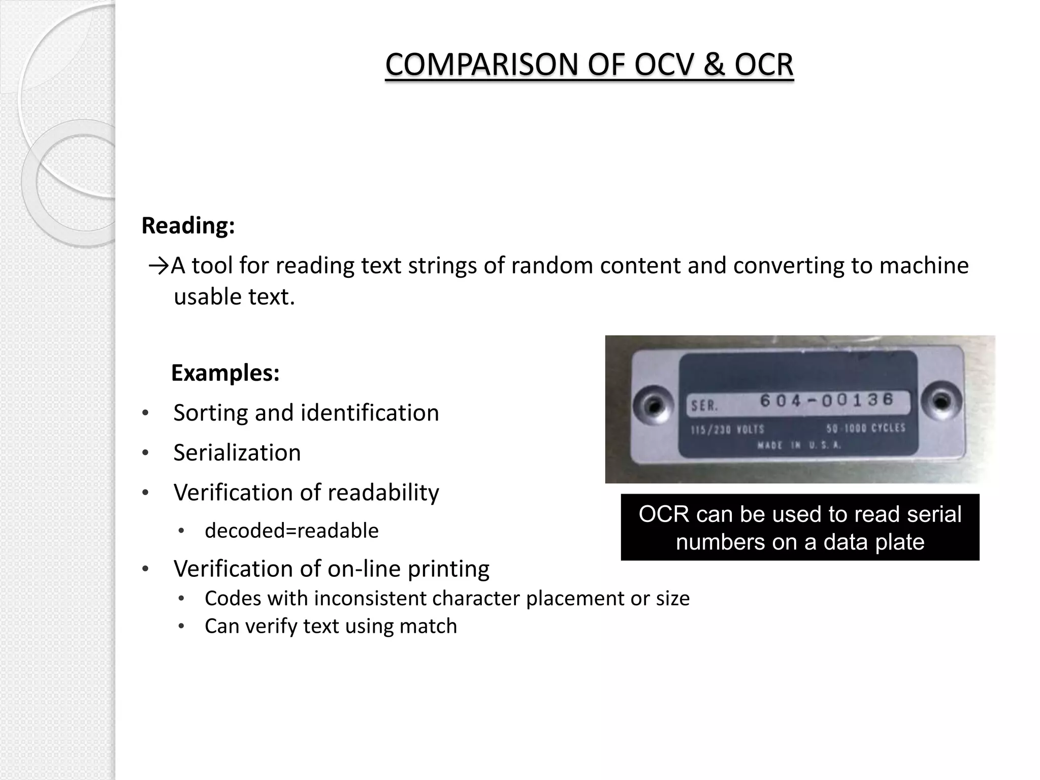 OCV & OCR - A Validation Perspective | PPTX