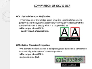 OCV & OCR - A Validation Perspective | PPTX