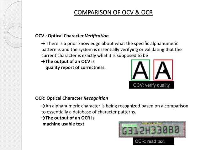 OCV & OCR - A Validation Perspective | PPTX