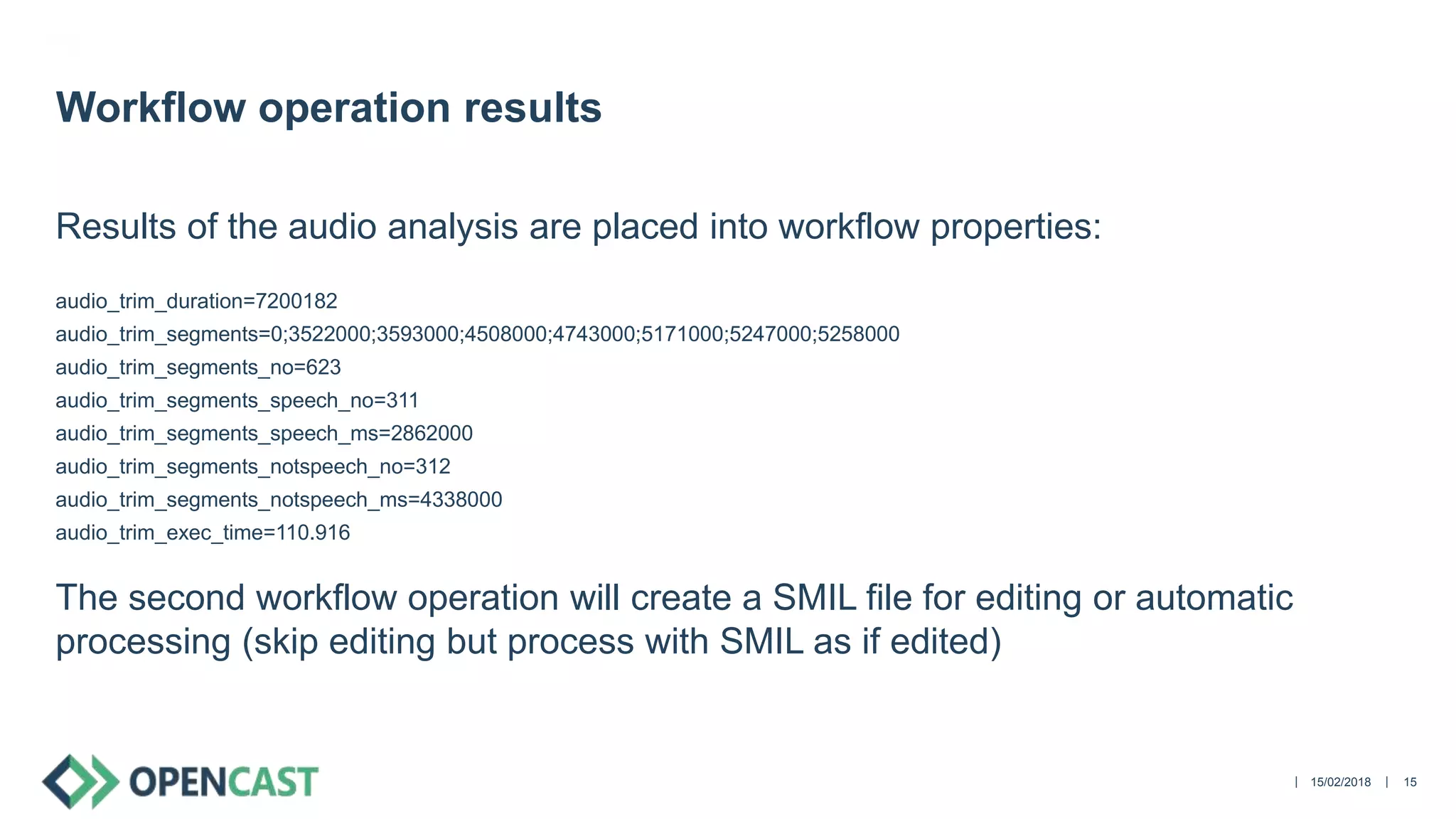 Smart workflows for Opencast | PPT