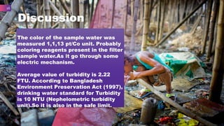 DWASA WATER QUALITY SCENARIO (A case study of Mohammadpur) | PPTX
