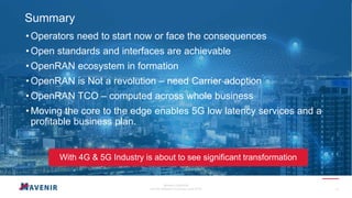 Mavenir: OpenRAN and 5G Network Economics | PPTX