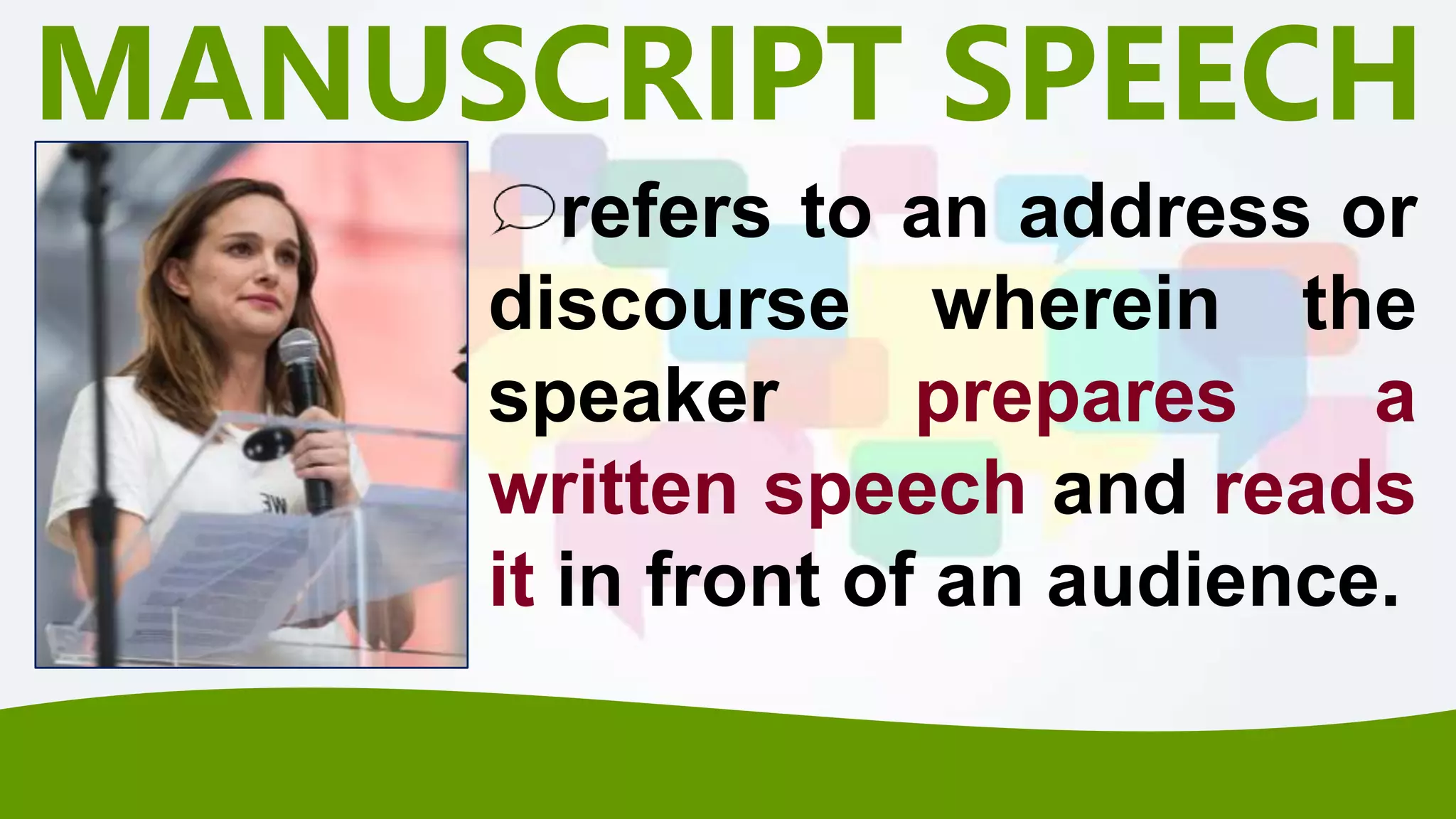 Types of Speeches | PPTX