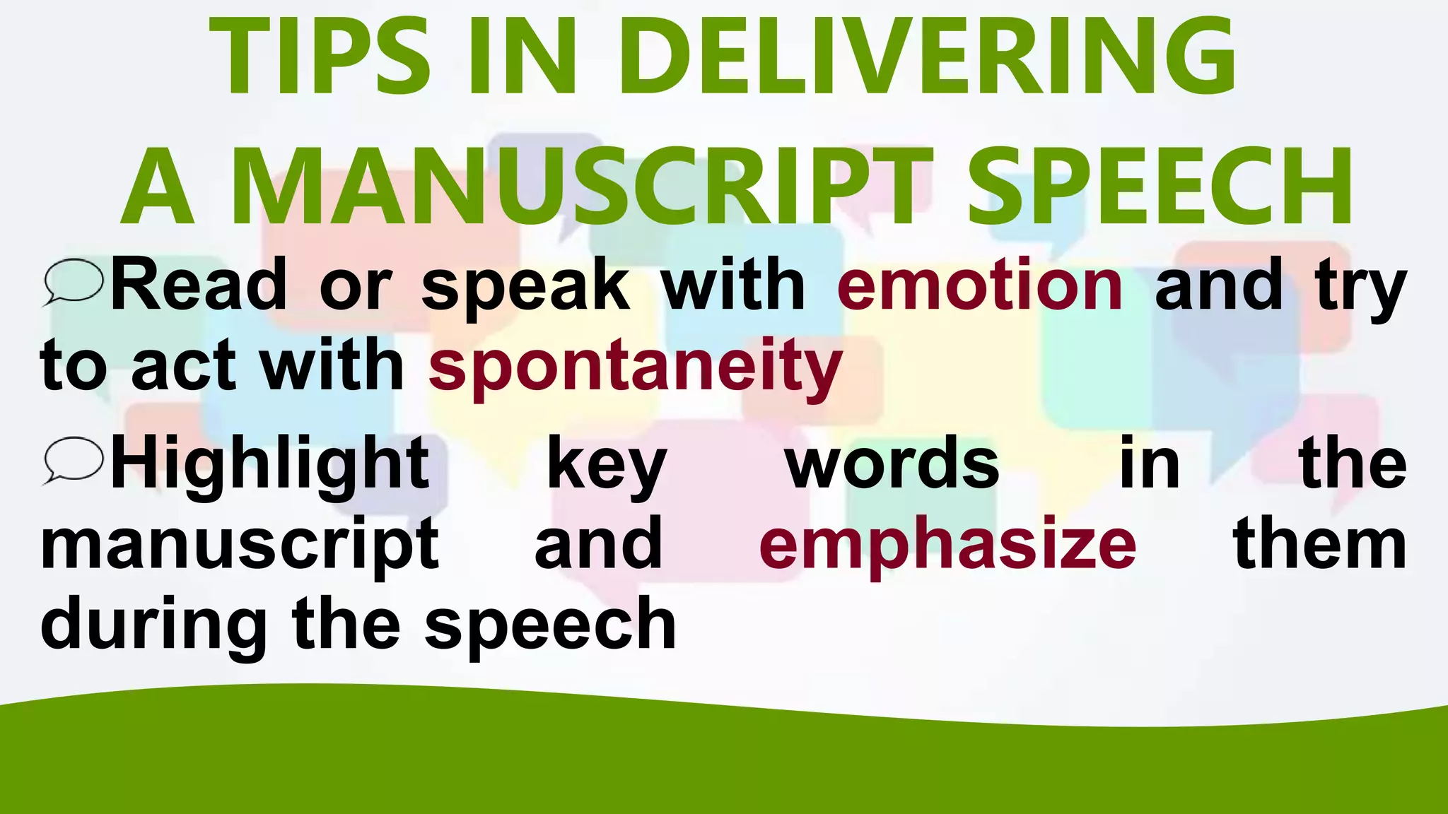 Types of Speeches | PPTX