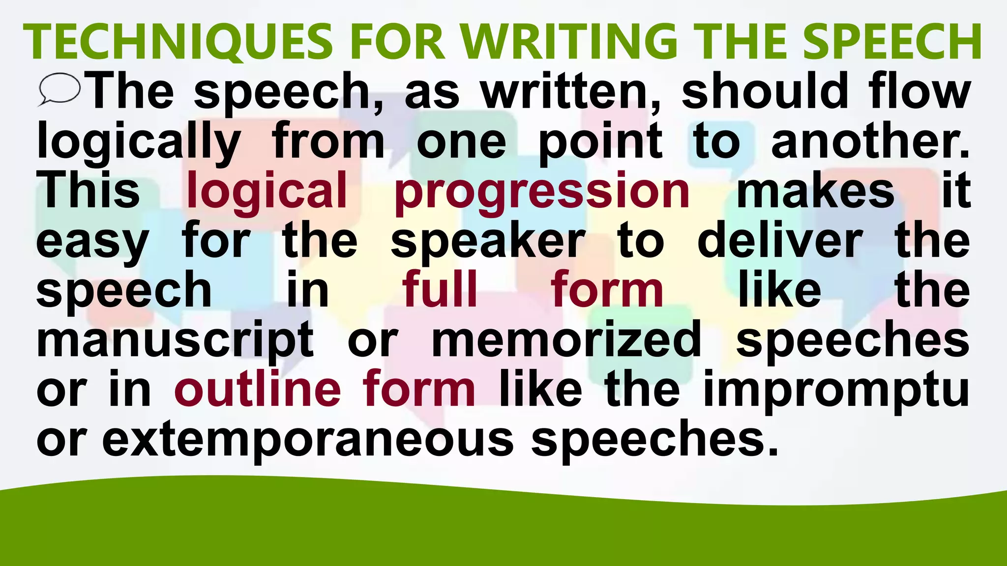 Types of Speeches | PPTX