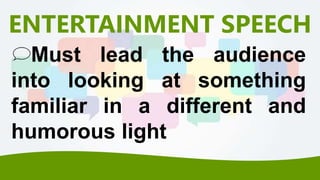 Types of Speeches | PPTX