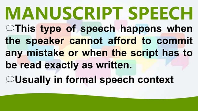 Types of Speeches | PPTX | Education