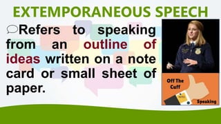 Types of Speeches | PPTX