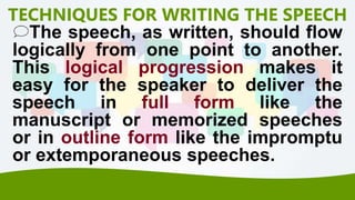 Types of Speeches | PPTX