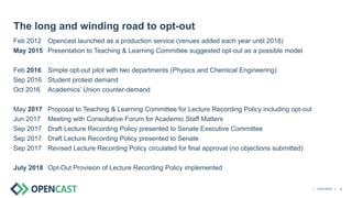 The implementation of an Opt-Out Lecture Recording Policy at the ...