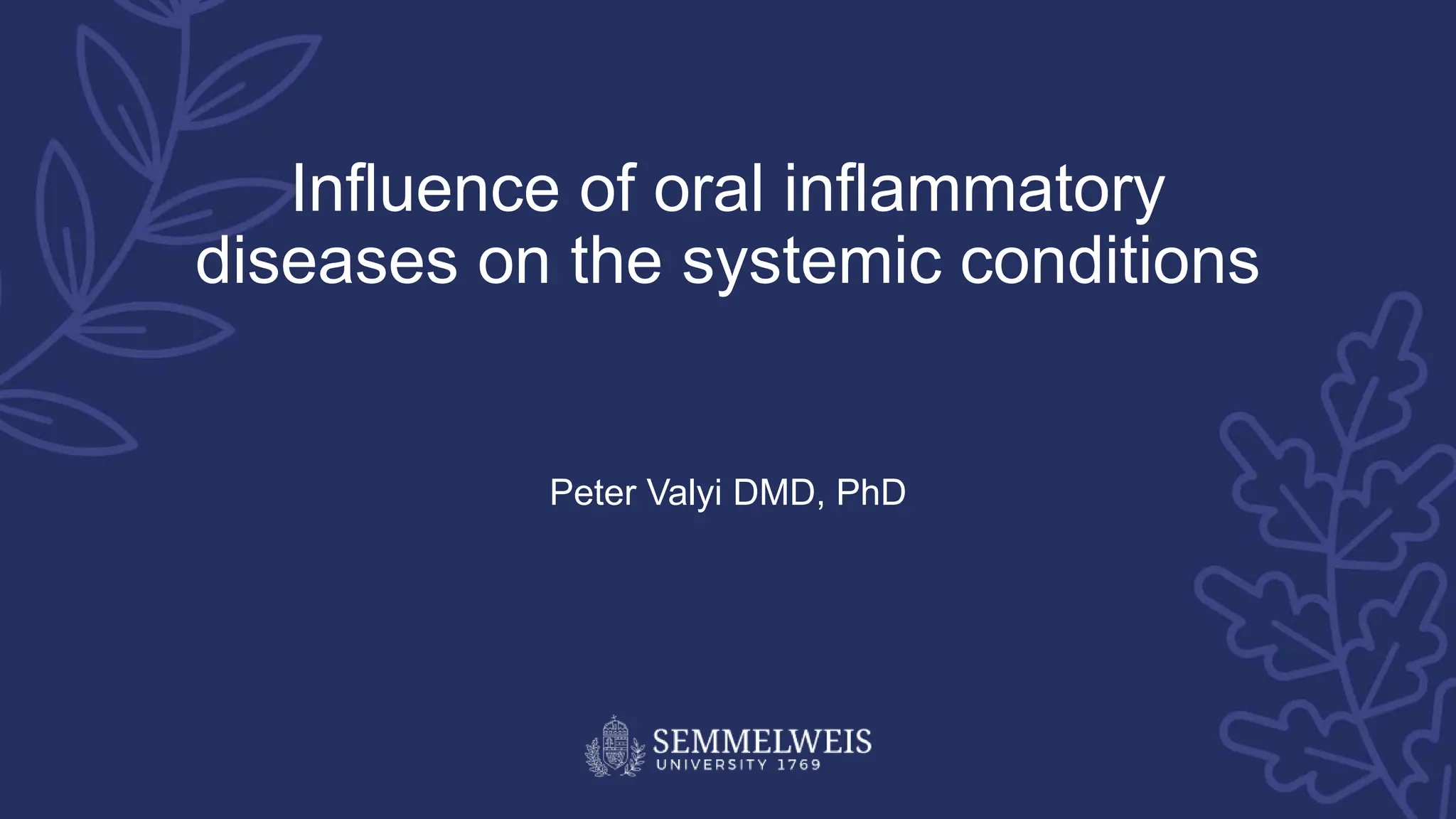 Oral diagnostics - Focal infection .pptx