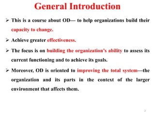Oragnization development OD (INTRODUCTION) | PPT