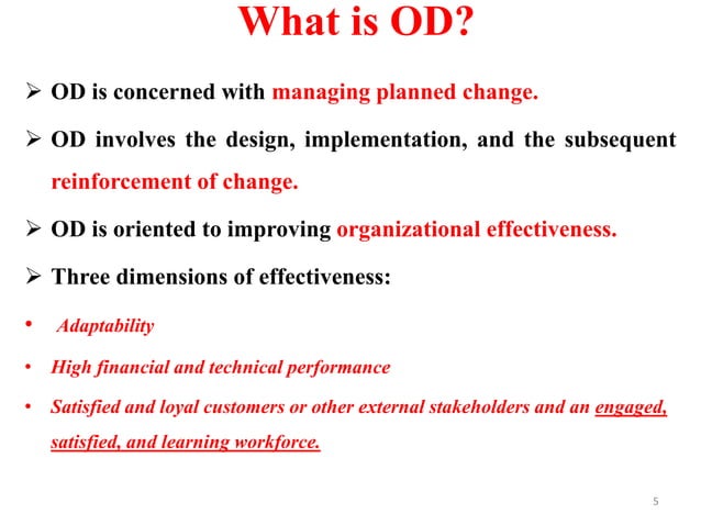 Oragnization development OD (INTRODUCTION) | PPT