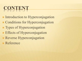 Hyperconjugation or Baker Nathan Effect | PPTX