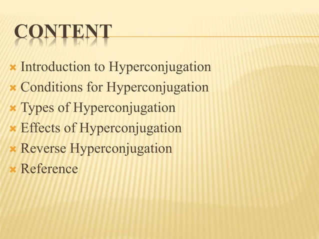 Hyperconjugation or Baker Nathan Effect | PPTX | Chemistry | Science