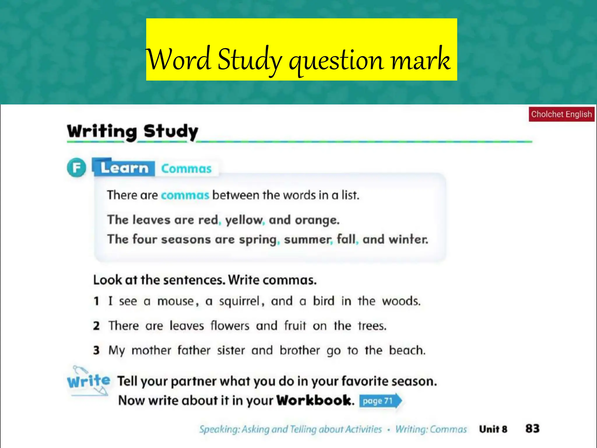 Oxford Discover 1 Unit 8 (The seasons of Arnold's apple tree) | PPT