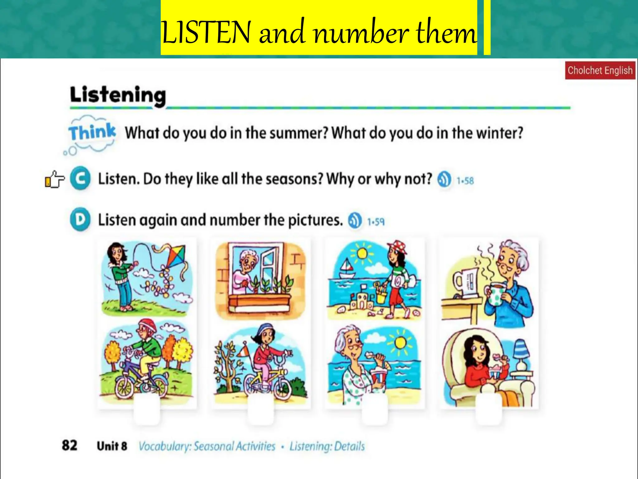 Oxford Discover 1 Unit 8 (The seasons of Arnold's apple tree) | PPT