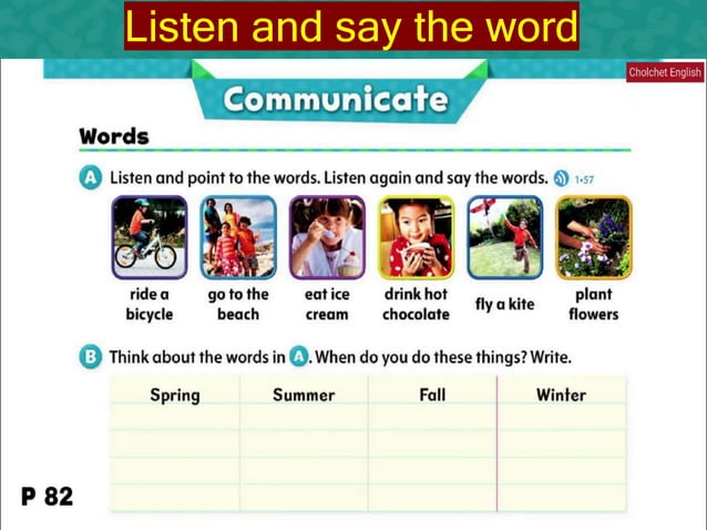 Oxford Discover 1 Unit 9 (The seasons of Arnold's apple tree). | PPT